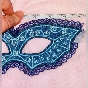 Handmade | Party Supplies | Blue Lace Masquerade Mask Handmade | Poshmark